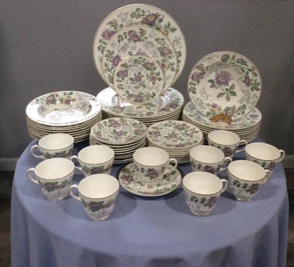 Wedgwood Avon bone china 60 piece SET of 10 SIX-piece place settings ...
